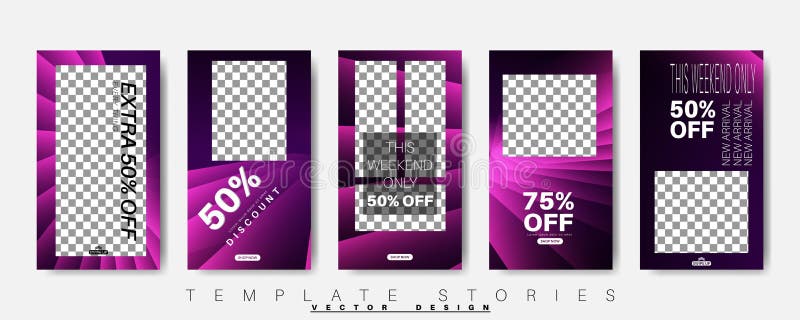 Editable Stories Background Template. Vector Design for Social Media ...