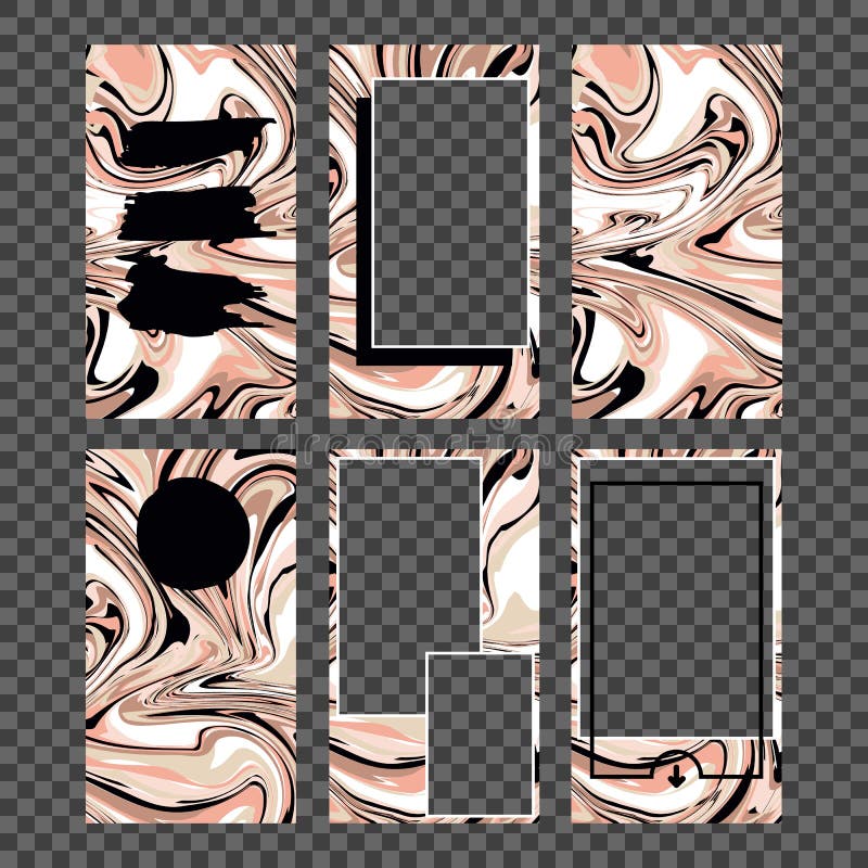 Editable Stories Template. Mockup for Photo Isolated on Transparent ...