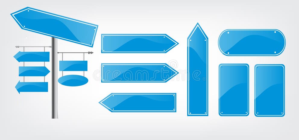 Editable street signs stock vector. Illustration of address - 25076383