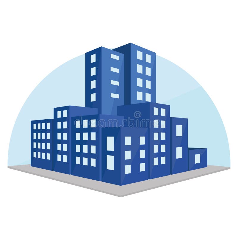 Editable Stylish Abstract Building Illustration Stock Vector ...