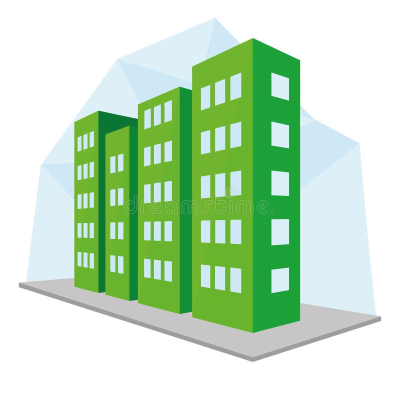 Editable Stylish Abstract Building Illustration Stock Vector ...