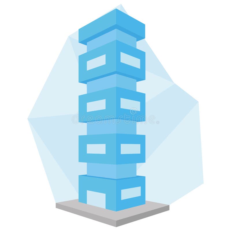 Editable Stylish Abstract Building Illustration Stock Vector ...