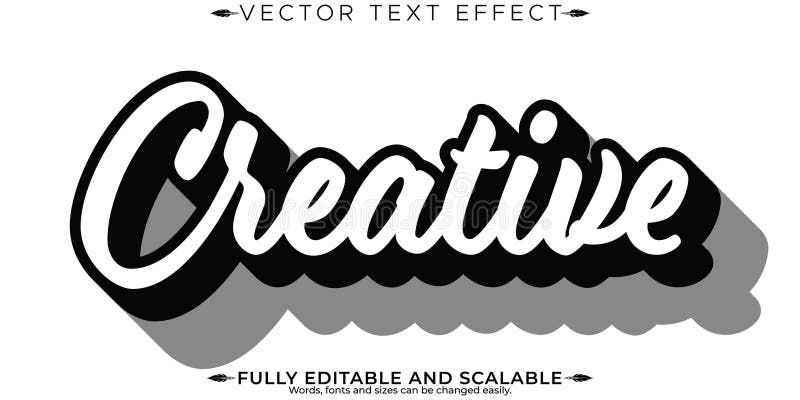 Editable Stylish Text Effect, Editable Modern Lettering Typography Font ...