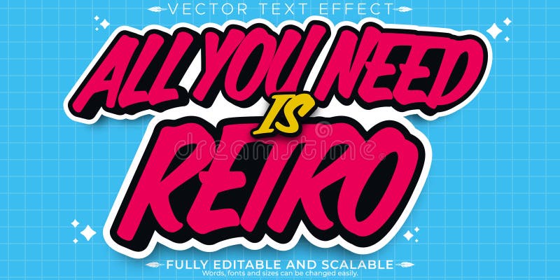 Editable Stylish Text Effect, Editable Modern Lettering Typography Font ...