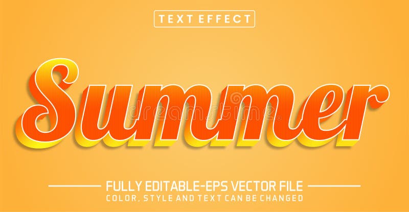 Editable Summer Text Style Effect - Text Style Concept Stock Vector ...
