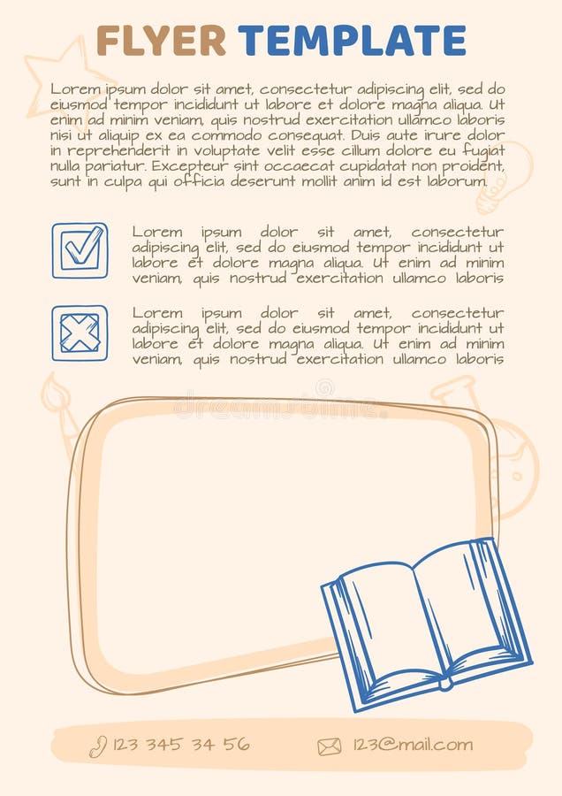 Editable Template of Information Flyer, Announcement for Students and ...