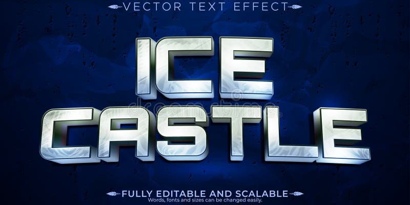 Editable Text Effect, Ä±ce Castle Text Style Stock Vector ...