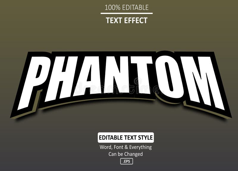 Gaming Phantom Editable Text Effect Stock Vector - Illustration of ...
