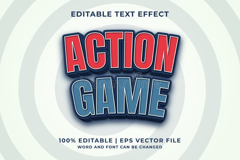 Editable Text Effect - Action Game 3d Template Style Premium Vector ...