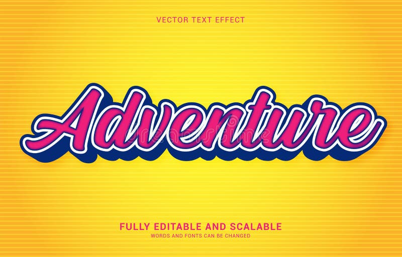Editable Text Effect, Adventure Style Stock Vector - Illustration of ...