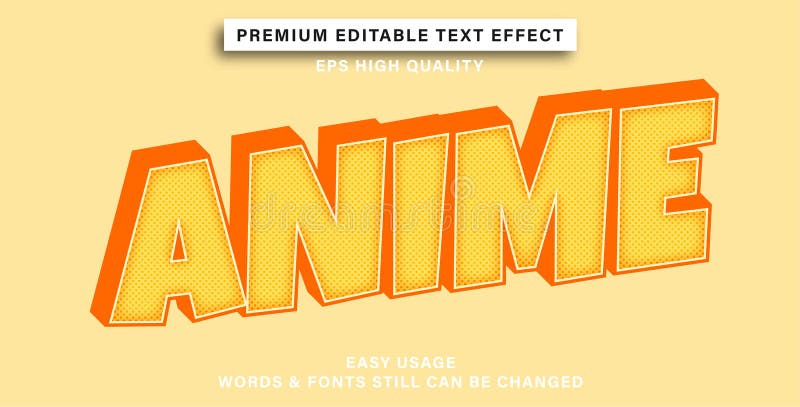 Anime Editable Text Effect Stock Illustrations – 61 Anime Editable Text ...