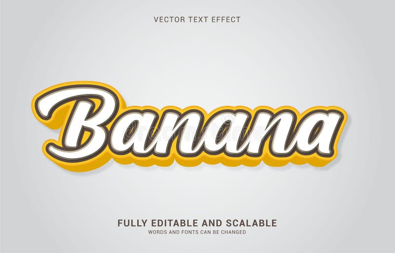 Banana Text Effect Stock Illustrations – 102 Banana Text Effect Stock ...