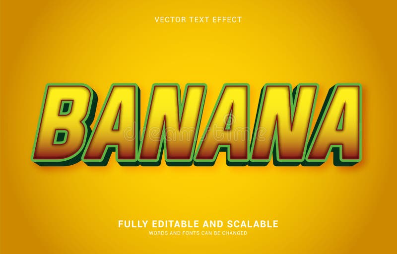 Banana Text Effect Stock Illustrations – 102 Banana Text Effect Stock ...
