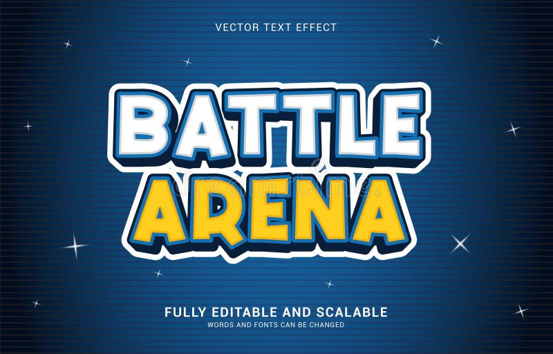 Editable Text Effect, Battle Arena Style Stock Illustration - Illustration of modern, logo ...