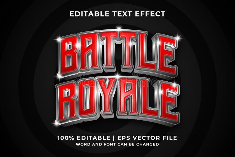 Editable Text Effect - Battle Royale 3d Template Style Premium Vector ...