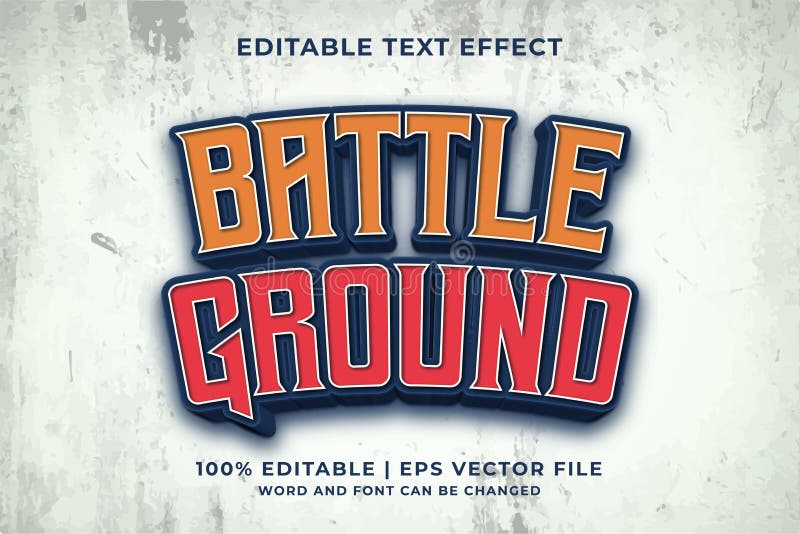 Editable Text Effect - Battleground 3d Template Style Premium Vector ...