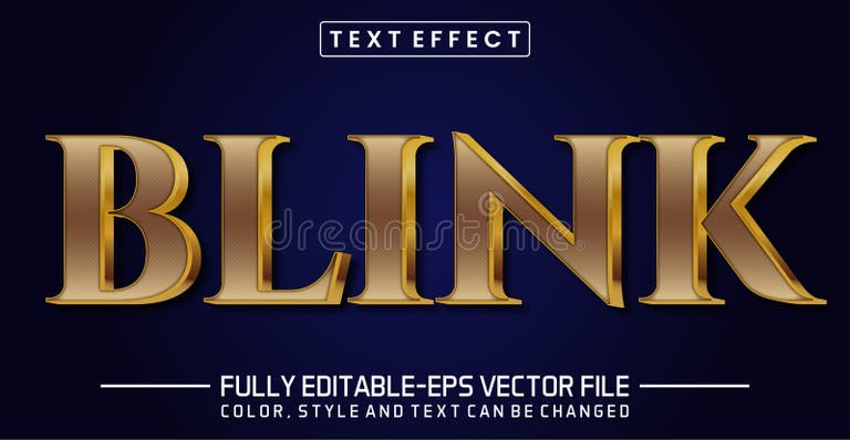 Editable Text Effect, Blink Text Style Theme Stock Vector ...