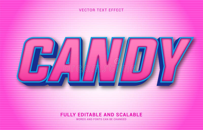 Candy Style Font Style Effect, Set of Alphabet and Number Stock ...