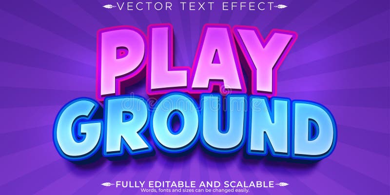 Editable Text Effect Cartoon, 3d Kids and Funny Font Style Stock Vector ...