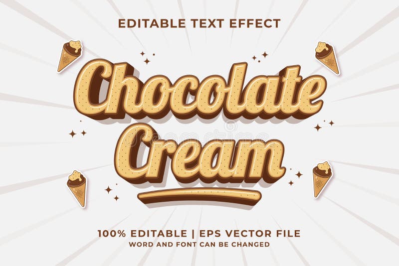 Editable Text Effect Chocolate Stock Illustrations – 327 Editable Text Effect Chocolate Stock ...