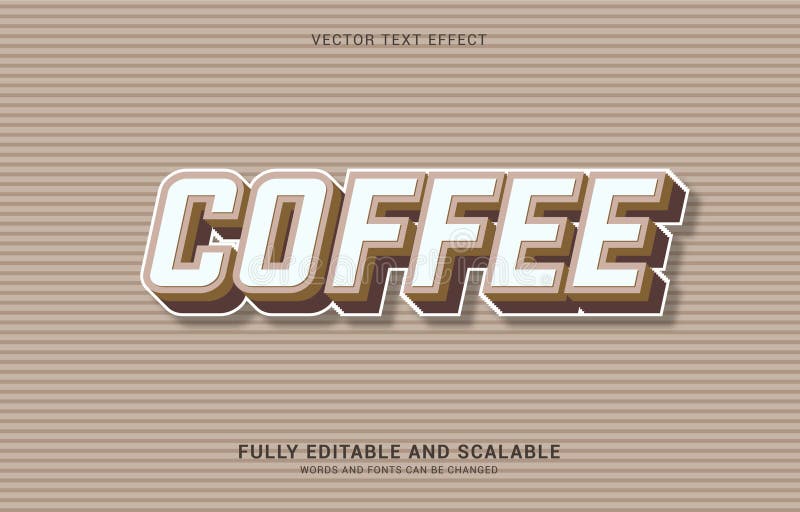 Editable Text Effect, Coffee Style Stock Vector - Illustration of ...