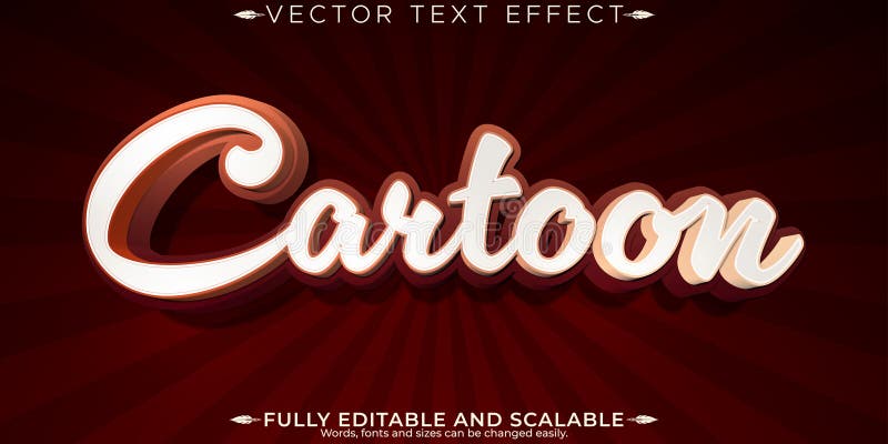Editable Text Effect Comic Show, 3d Cartoon and Funny Font Style Stock Vector - Illustration of ...