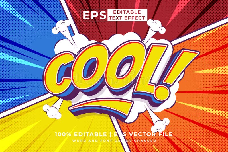 Editable Text Effect - Cool Comic 3d Cartoon Template Style Premium ...