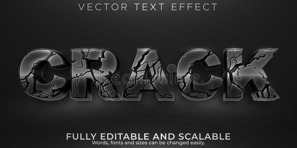 Crack Font Editable Stock Illustrations – 50 Crack Font Editable Stock ...