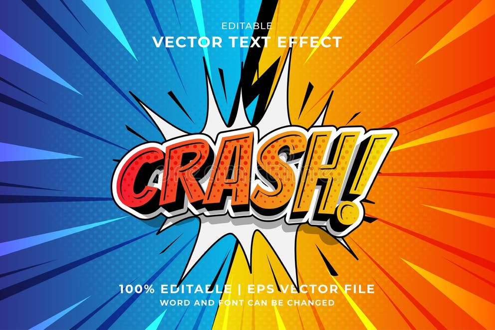 Editable Crash Text Stock Illustrations – 115 Editable Crash Text Stock ...