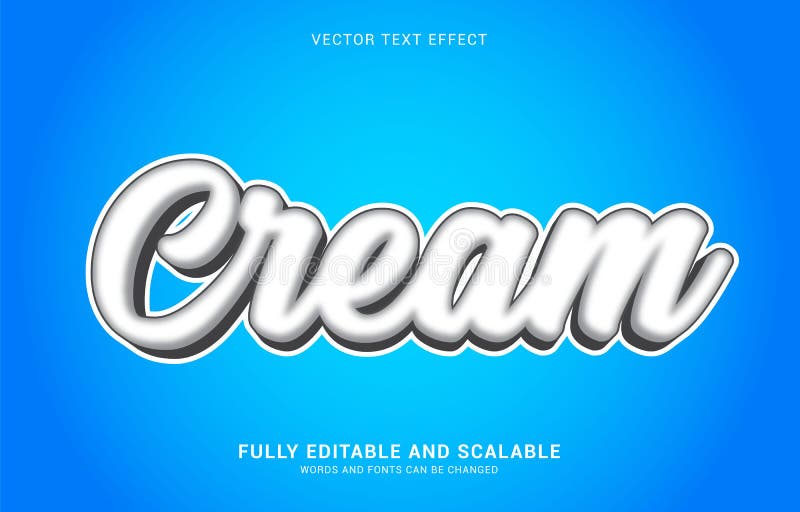 Editable Text Effect, Cream Style Stock Vector - Illustration of ...