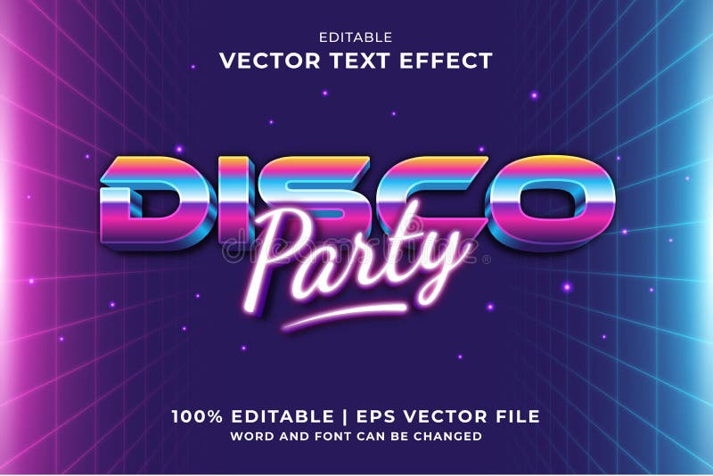 Editable Disco Font Stock Illustrations – 575 Editable Disco Font Stock ...