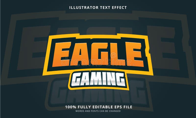 Editable Text Effect E-sports Gaming Title Style Stock Vector ...