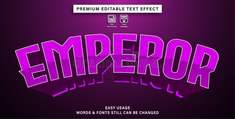 Emperor Word Text Logo Icon with Red Circle Design Stock Illustration ...