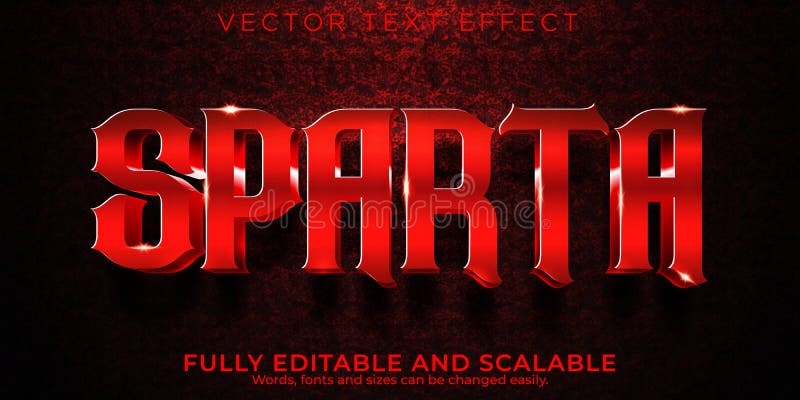 Sparta Warrior Text Effect, Editable Gladiator and Army Text Style ...