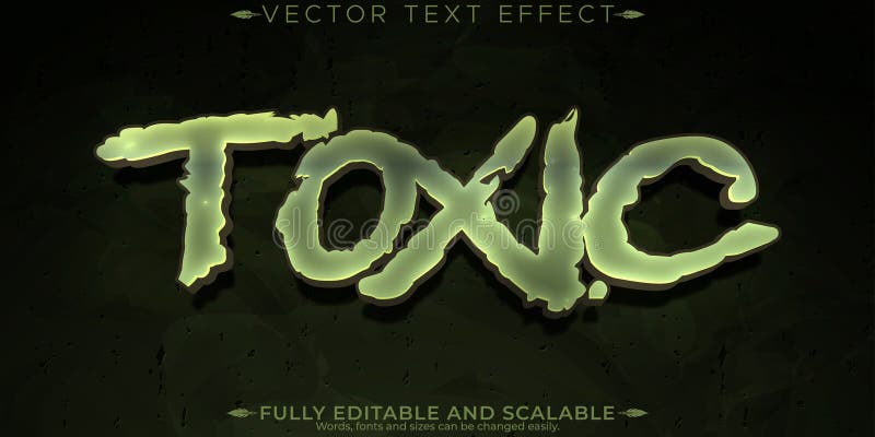Toxic Editable Text Effect, Editable Green and Poison Text Style Stock ...