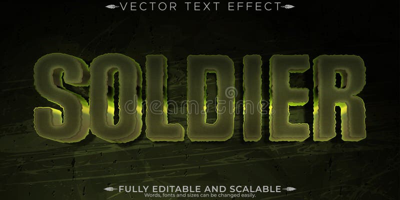 Soldier Editable Text Effect, Editable Army and Military Text Style ...