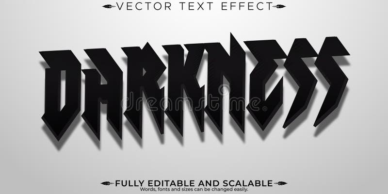 Dark Text Effect, Editable Horror and Scary Text Style Stock Vector ...