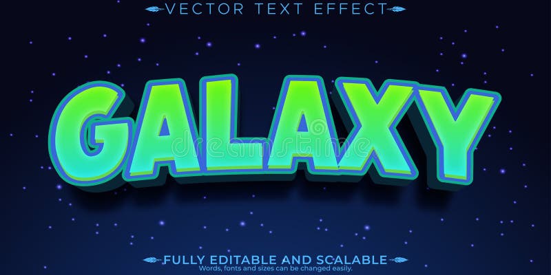 Galaxy Alien Text Effect, Editable Ufo and Space Text Style Stock ...