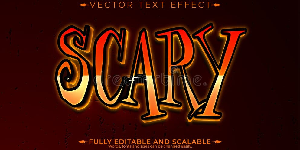 Scary Text Effect, Editable Horror and Hell Customizable Font Style ...