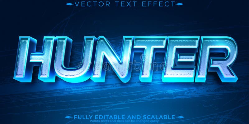 Hunter Text Effect, Editable Viking and Warrior Text Style Stock Vector ...