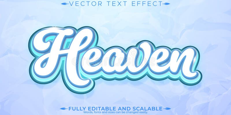 Heaven Angel Text Effect, Editable Wings and Shiny Text Style Stock ...