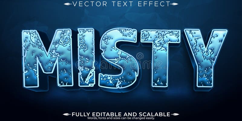 Misty Horror Text Effect, Editable Foggy and Scary Text Style Stock ...