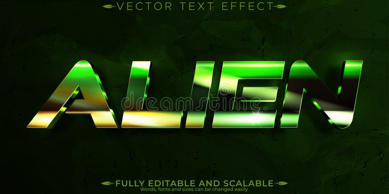 Horror Alien Text Effect, Editable Scary and Evil Text Style Stock ...