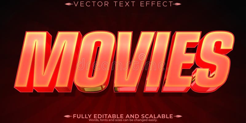 Movies Text Effect, Editable Film and Game Customizable Font Style ...