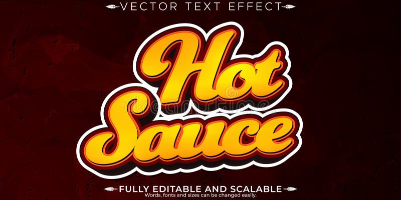 Hot Sauce Pepper Text Effect, Editable Mexican Food Fire Text Style ...