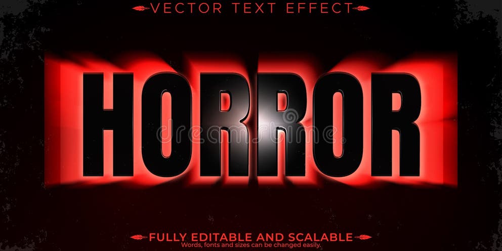 Horror Movie Text Effect, Editable Horror and Scary Text Style Stock ...
