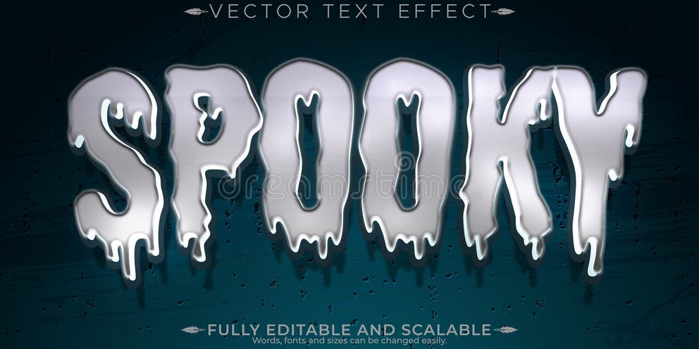 Horror Spooky Text Effect, Editable Vintage and Scary Text Style Stock ...