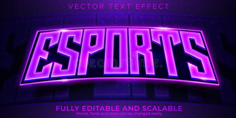Editable Text Effect Esport, 3d Game and Play Font Style Stock Vector ...