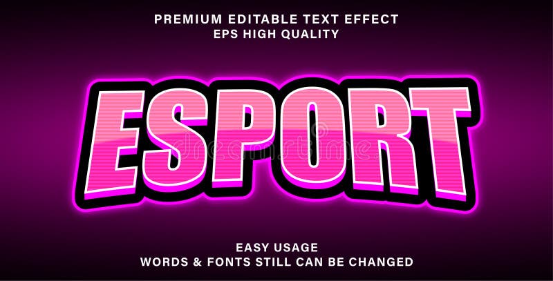 Editable Text Effect Esport Style Stock Vector - Illustration of ...