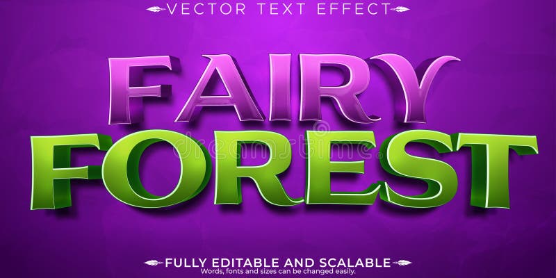 Editable Text Effect, Fairy Tale Text Style Stock Vector - Illustration ...